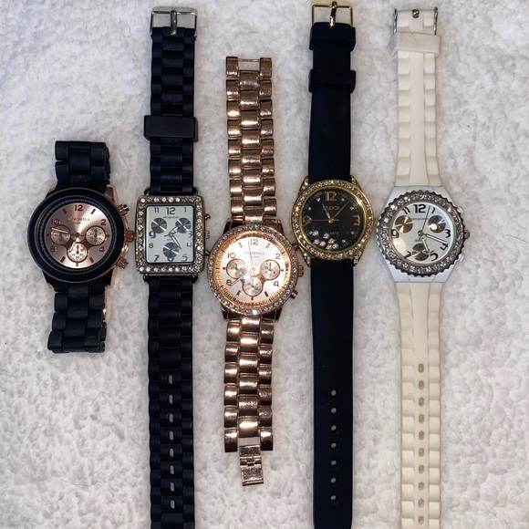 Aeropostale | Accessories | Five Rhinestone Face Watches | Poshmark